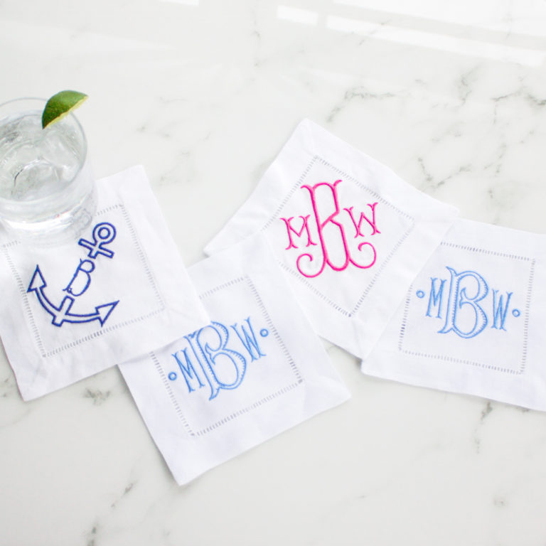 THE CUTEST MONOGRAMMED COCKTAIL NAPKINS ON ETSY | Design Darling