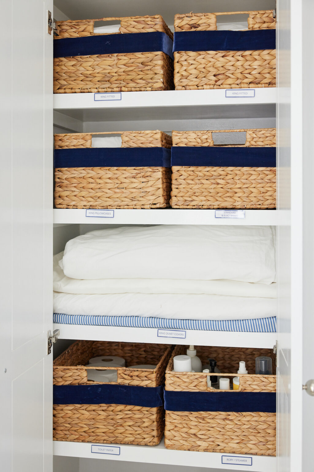 OUR ORGANIZED LINEN CLOSET | Design Darling